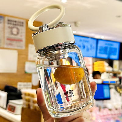 高级感轻奢杯子耐高温玻璃杯