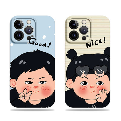 苹果17promax比耶胖胖男女菲林情侣手机壳适用苹果华为一加15P60ART红米NOTE15PROPLUSopporeno15proVIVOY300