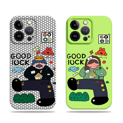 苹果17promax插画大叔女孩菲林情侣手机壳适用苹果华为小米13PRO红米NOTE14PROPLUS小米14PROOPPOA96IQOO15