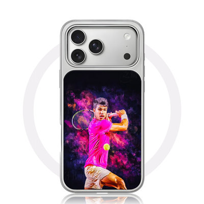 阿尔卡拉斯手机壳大孔电镀黑框碳纤纹二合一磁吸适用苹果17promax华为小米14PROMATE60PROPLUSPURA80PROPLUS