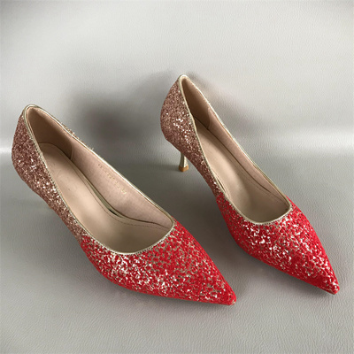 高蒂时尚格利特皮革高跟鞋