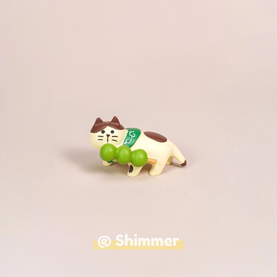 可爱偷吃丸子猫治愈桌面摆件