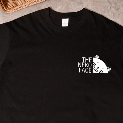 猫咪脸面搞笑纯棉大码短袖T恤