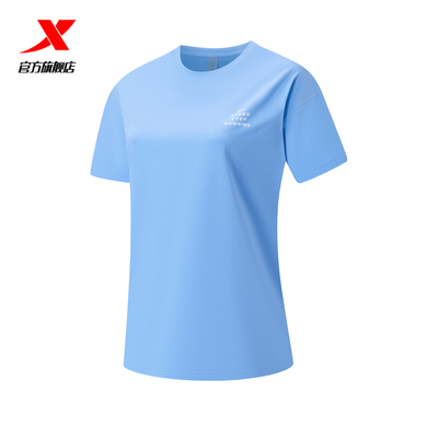 特步速干短袖T恤女士2025夏季