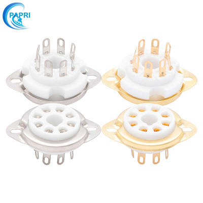 陶瓷大八脚插座 镀金大8脚电子管座真空管胆座 搭棚管座 KT88 274