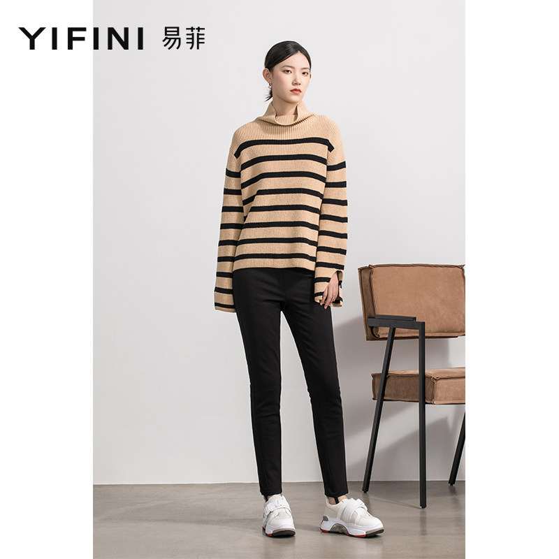 Yifini/易菲外穿踩脚小脚羽绒裤女冬新款加厚弹力保暖修身休闲裤