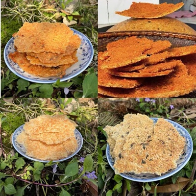 大别山手工大米风味锅巴 非油炸  手工制作  易碎介意勿拍
