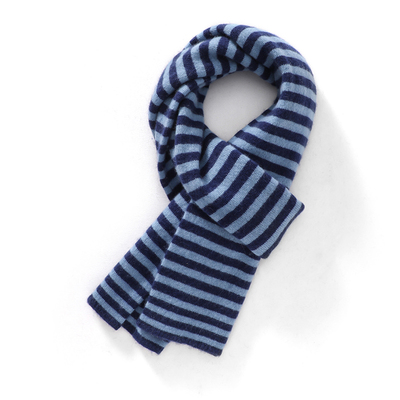 秋冬纯山羊绒条纹围巾围脖