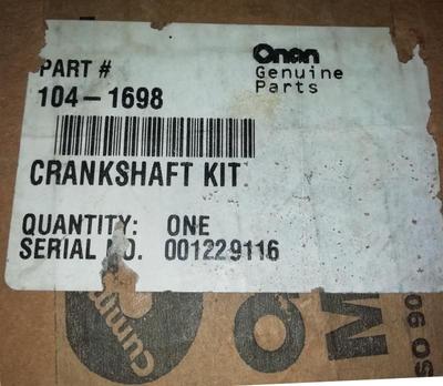 104-1698 Onan 曲轴CUMMINS康明斯 CRANKSHAFT KIT曲轴配件