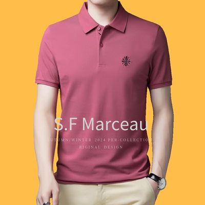 S.F Marceau~米兰时尚~轻奢品质~男士短袖t恤夏季潮流纯棉Polo衫