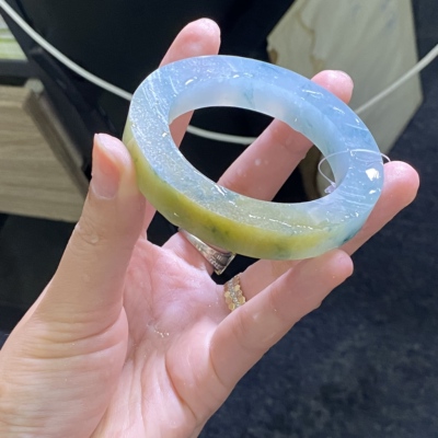 DBW725-3果敢翡翠52.5缅甸翡翠镯子玉石手镯玉镯定制私自拍下无效