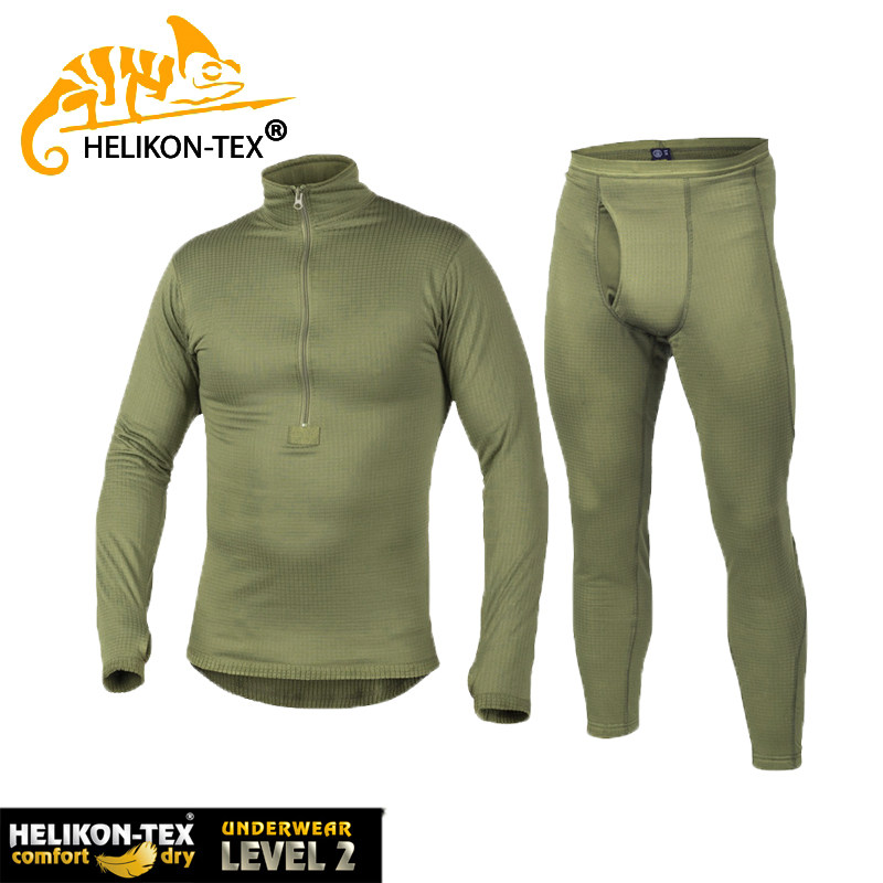 正品 Helikon赫利肯 GEN3 L2新款半拉链抓绒保暖内衣裤男士套装