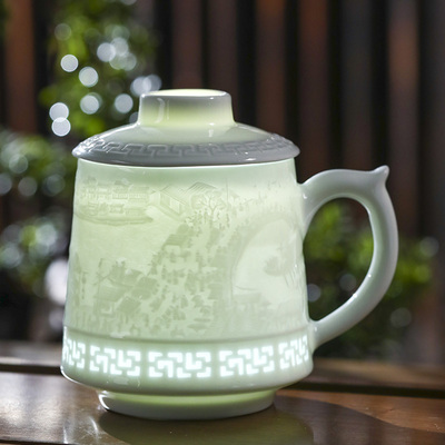 景德镇非遗玲珑泡茶杯