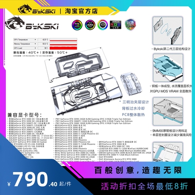 bykski显存公版显卡背板