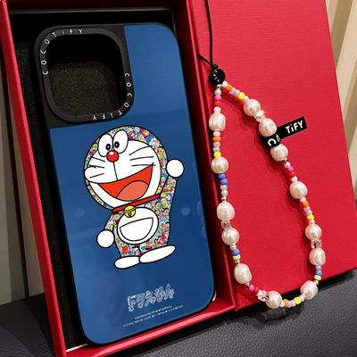 C家村上隆太阳花哆啦A梦适用苹果17/16pro手机壳iphone15镜面MagSafe磁吸14promax潮牌艺术13保护套12/17PRO