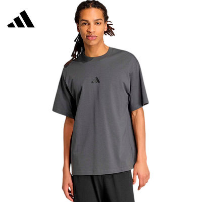 阿迪达斯男短袖针织透气半袖T恤