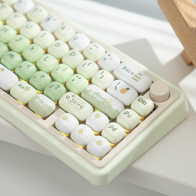 漫步猫QMK65三模机械键盘带旋钮