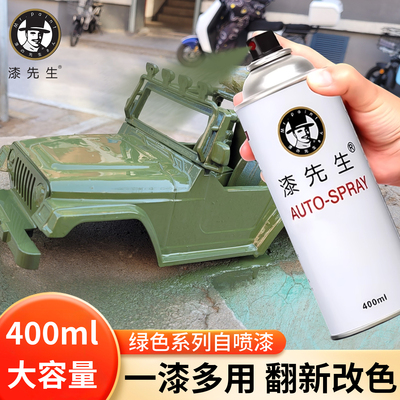 绿色自动手摇自喷漆松石绿RAL-6037纯绿色墙面金属面油漆喷罐