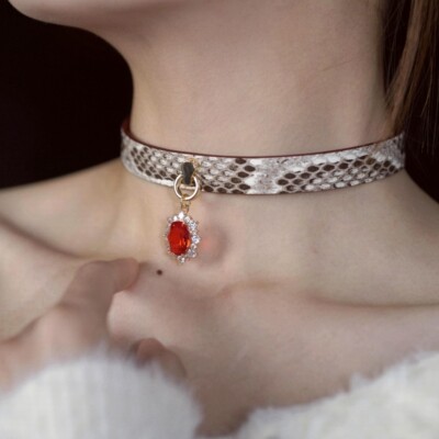 手工定制原花蟒choker小众项圈