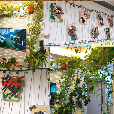 仿真藤条垂吊假树空调管道绿萝