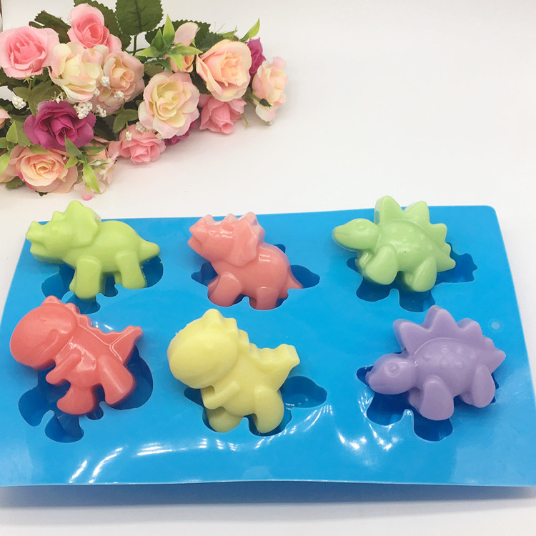 手工皂模具diy香皂奶皂模型硅胶自制肥皂工具卡通恐龙创意礼物50g