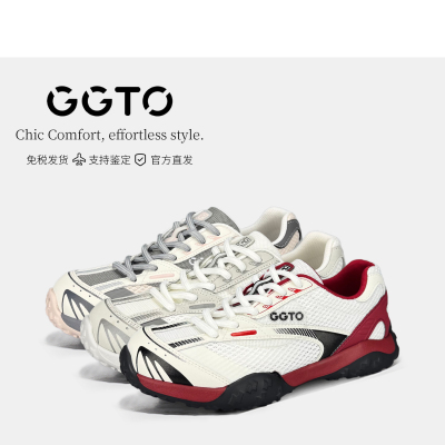 GGTO 2026夏季网面透气薄底芭蕾德训鞋时尚休闲鞋TQ60733