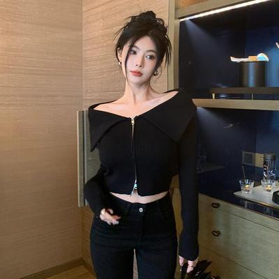 早秋一字肩长袖打底衫女装