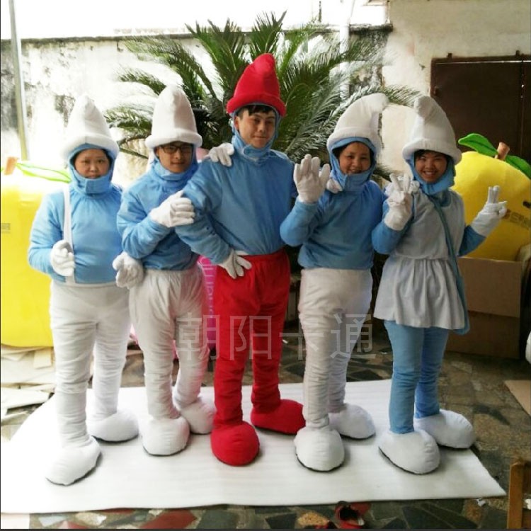 露脸精灵卡通人偶服装爸爸妹妹成人cosplay舞台表演道具玩偶定制