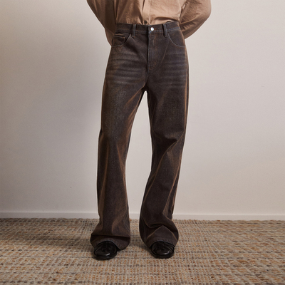 SouthStudio牛仔裤25秋冬上新植绒面料