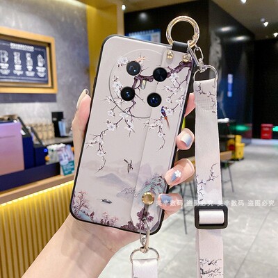 适用华为mate70Air手机壳mate60保护套50腕带E硅胶软壳40Pro+斜挎背带全包防摔女新款带挂绳挂脖子5G中国风男