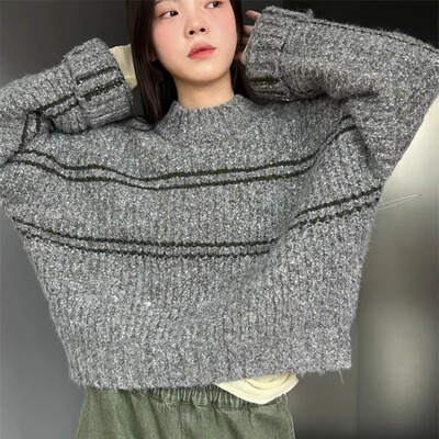 MACQNF正品2025冬款高品质时尚宽松休闲百搭针织套头毛衣MQ29362