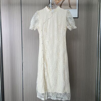 1074撤柜AL旗袍中式国风夏季2026新款改良蕾丝连衣裙裙子