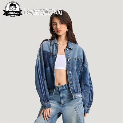 美式复古纯棉牛仔运动夹克外套