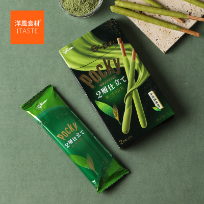 日本进口抹茶巧克力味饼干棒