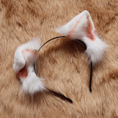 仿真虎斑猫折耳猫耳发箍