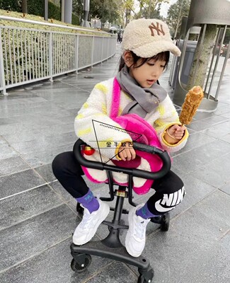 韩国专柜新款MLB儿童冬季羊羔绒小标棒球帽毛茸茸可爱7ACPF6116