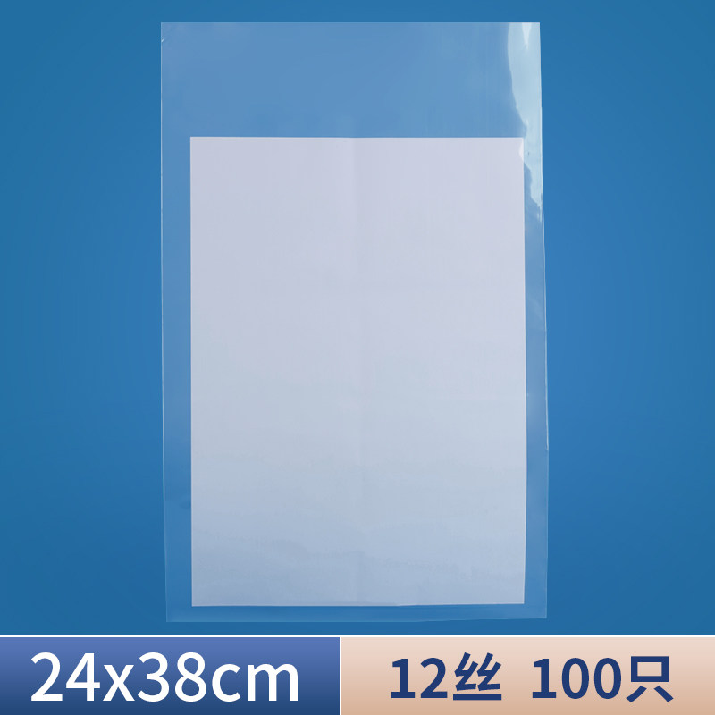 24*38*12网诺牌平口袋塑料包装袋pe透明加厚礼品袋食品袋子100只