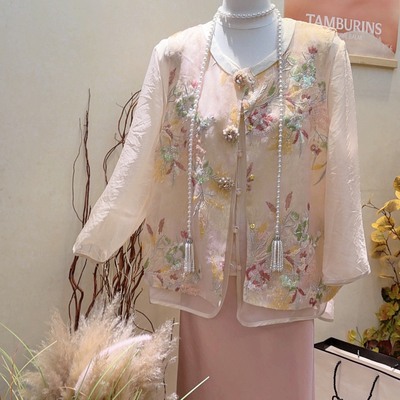 一起新中式高级定制精致设计气质马甲(不含下装+内搭+项链)9507