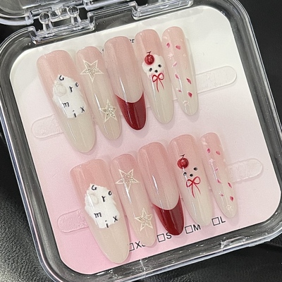 M350腮红爱心冰透穿戴甲可拆卸