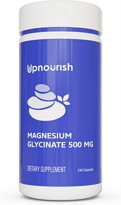 美国直邮 UpNourish 镁甘氨酸螯合500mg胶囊
