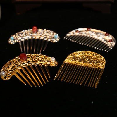 旺旺新娘汉服配饰铜镀金发梳梳子