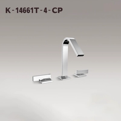 萝瑞双把三孔分体冷热水龙头K-14661T/K-10319T/K-14660T-4-CP/BL