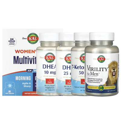 KAL青少年50+岁以上女性男士Enhanced Energy多维生素7-KETO DHEA