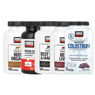Force Factor牛初乳Primal Origins草饲牛器官牛骨髓肝Colostrum