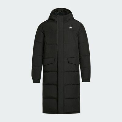 阿迪达斯男女装长款连帽羽绒服