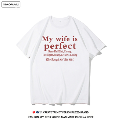 夏季新款ins风短袖小众情侣t恤衫