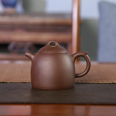 特价促销名家290CC秦权壶纯手工原矿老紫泥紫砂壶仅一件无暇素面