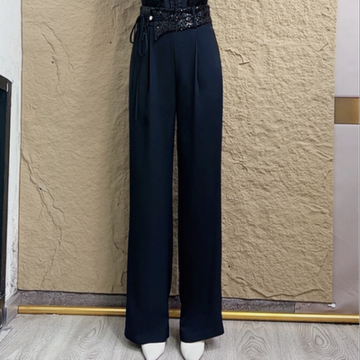 欢舞阁摩登舞裤吉特巴广场舞裤进口料百搭女士气质直筒裤B0314