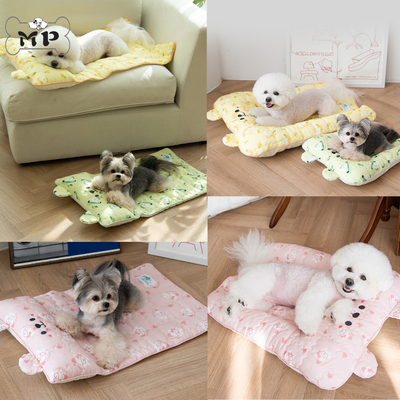 可爱印花小熊耳朵透气人造丝凉垫