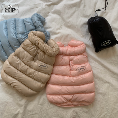 韩国宠物保暖防水羽绒服马甲外套